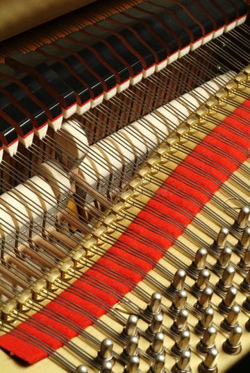 The wires of a piano stock image. Image of precision, harmony - 2269989