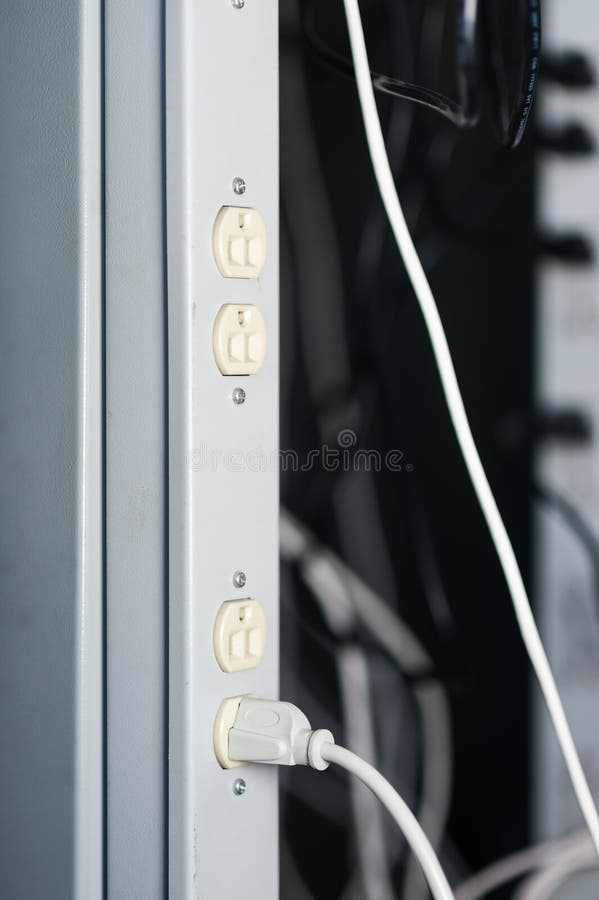 Wires Plugged into Power Bar Stock Image - Image of consumption ...