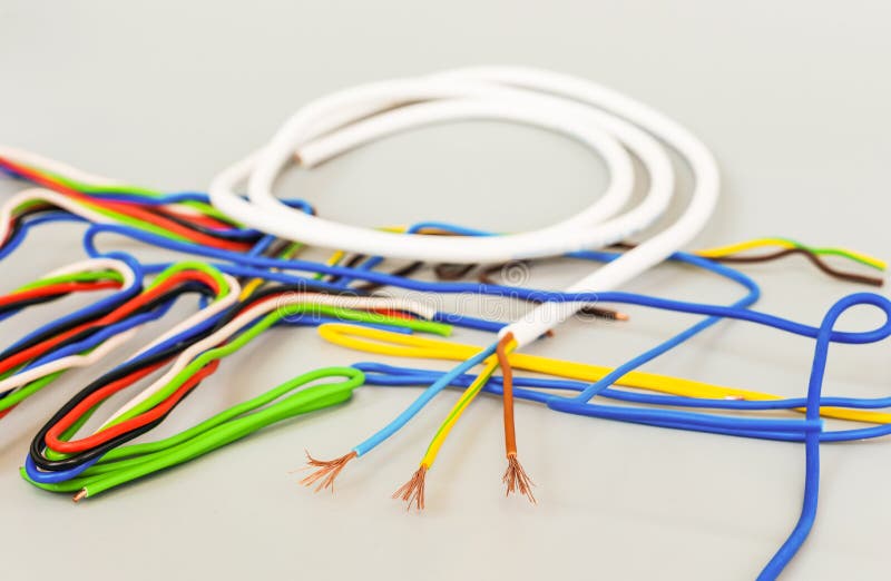 The Wires of Several Types in Colored Insulation are Curved in ...