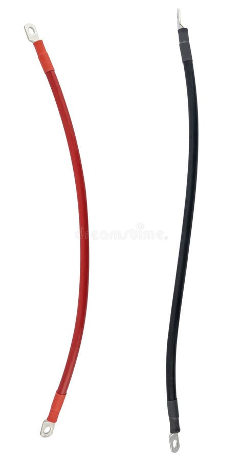 Wires with Terminals, Electrical Wires on White Background in ...