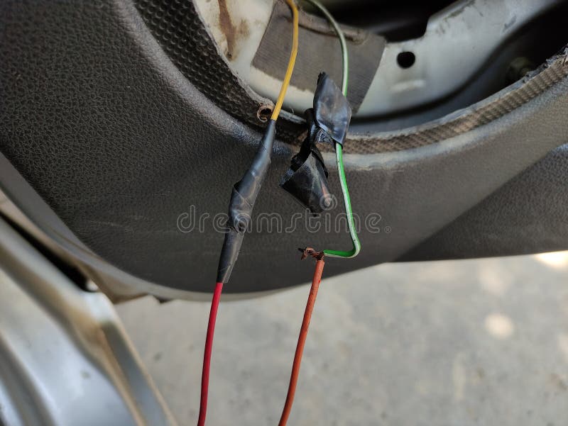 Wires Wrapped with Electrical Tape Stock Image - Image of construction ...