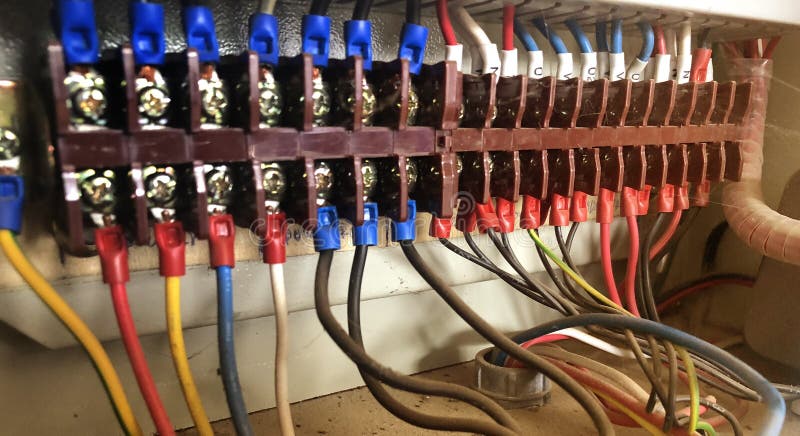 Wiring in box control stock image. Image of wiring, color - 125382259