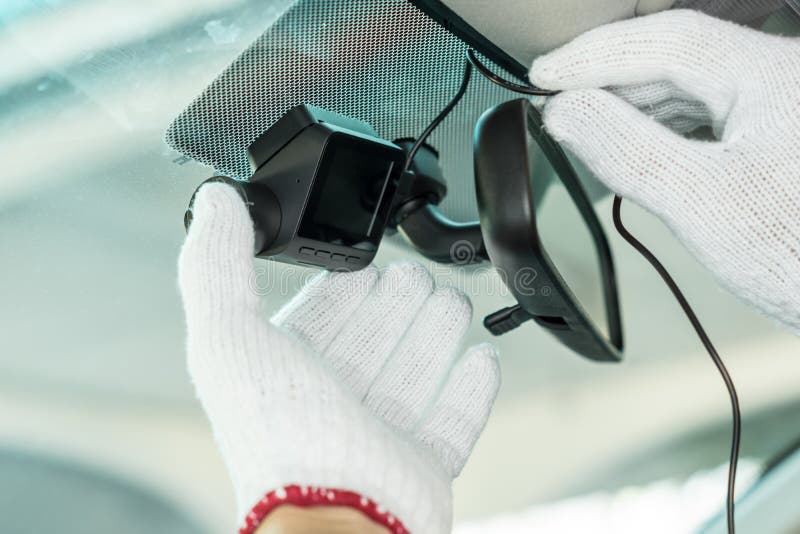 Wiring Car Front Camera Video Recorder Stock Photo - Image of closeup ...