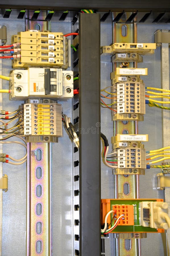 The Wiring Connections To the Terminal Stock Photo - Image of ...