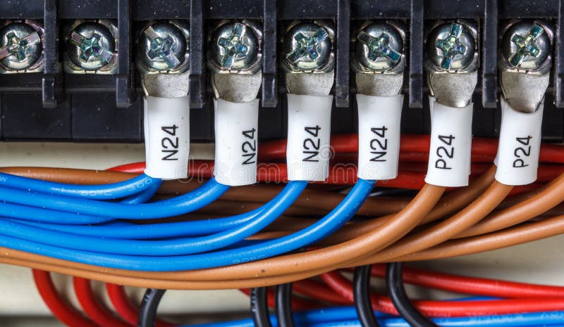 Wiring -- Control Panel with Wires Stock Photo - Image of electrical ...