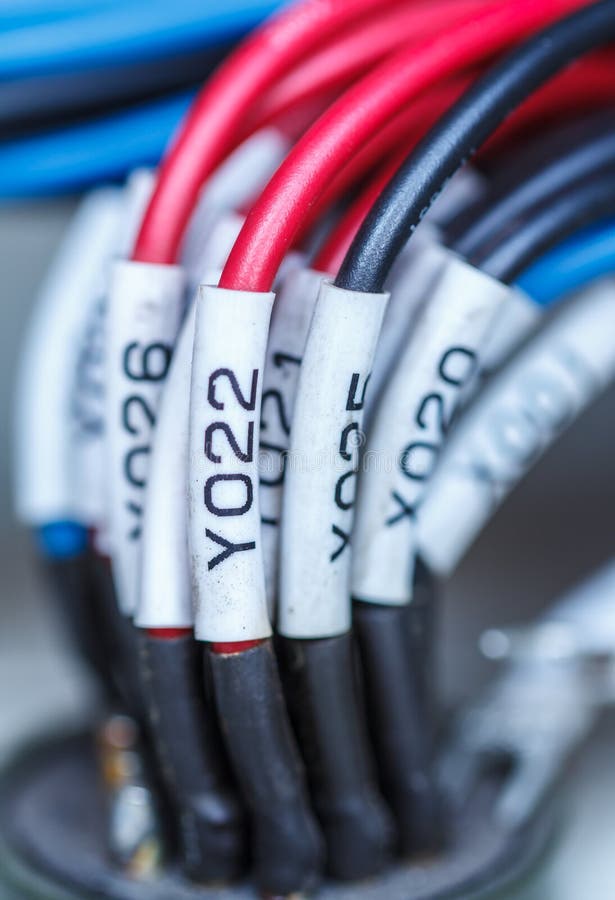 Wiring -- Control Panel with Wires Stock Image - Image of automatic ...