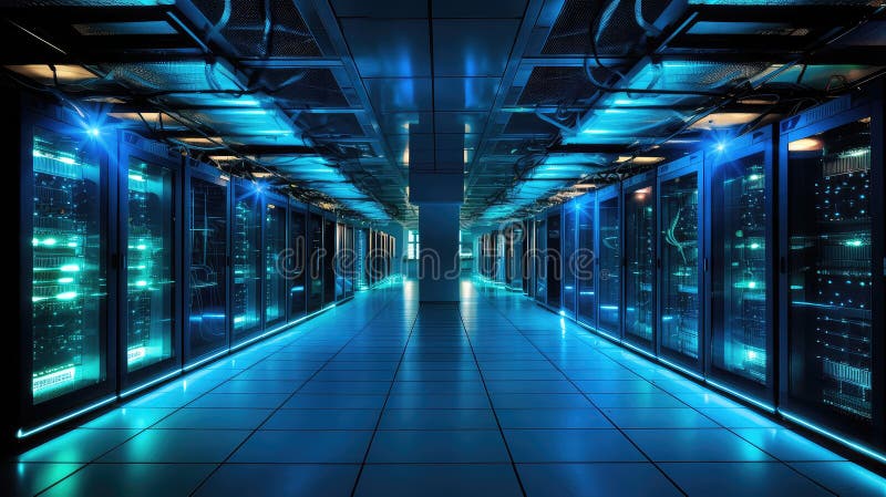 Wiring datacenter lights stock illustration. Illustration of network ...