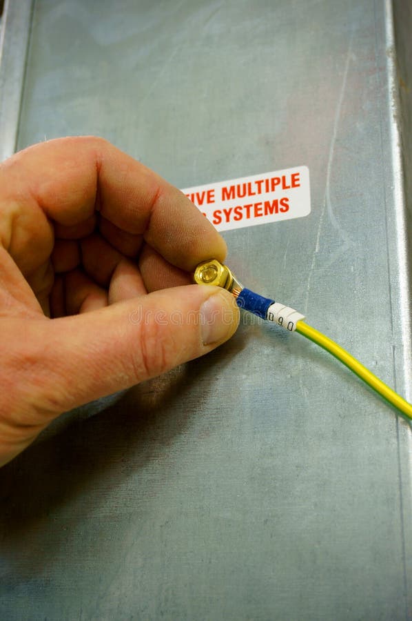 Wiring earth cable B stock photo. Image of hold, tighten - 40022188
