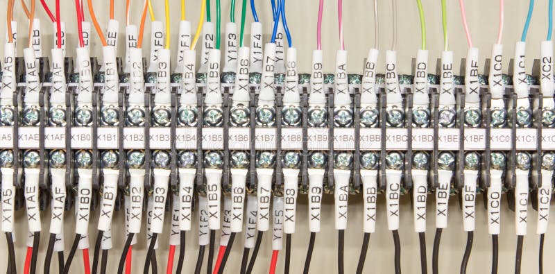 Wiring PLC stock image. Image of connection, industrial - 43603385