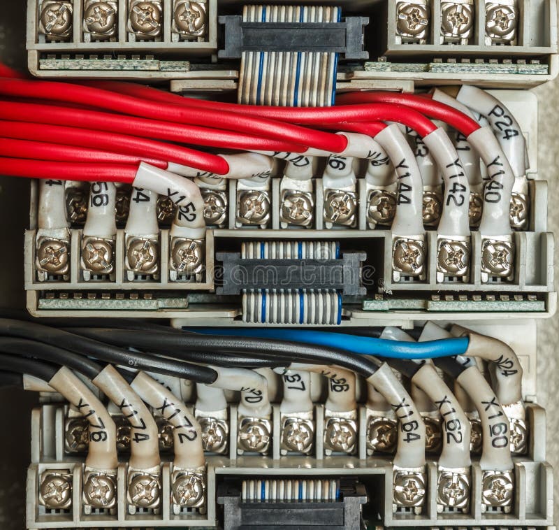 Wiring PLC stock photo. Image of plug, manufacturing - 72255072