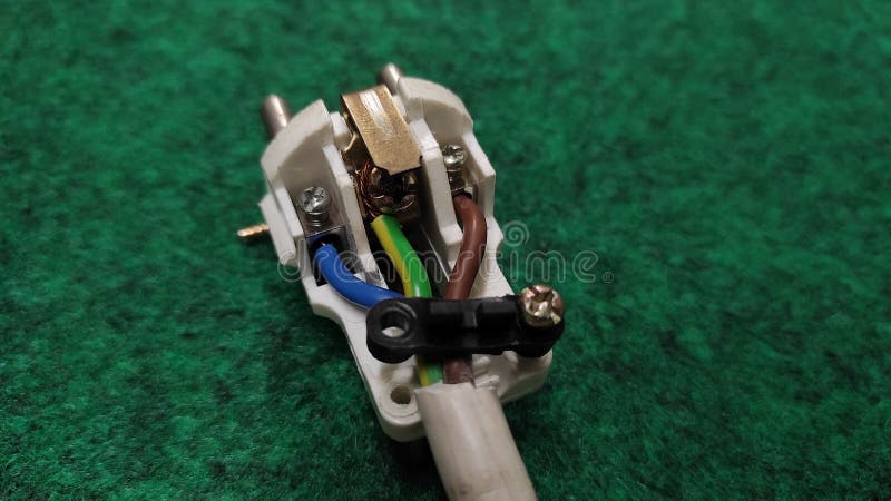 Wiring a Plug of Electrical Stock Image - Image of iron, gadget: 225549409