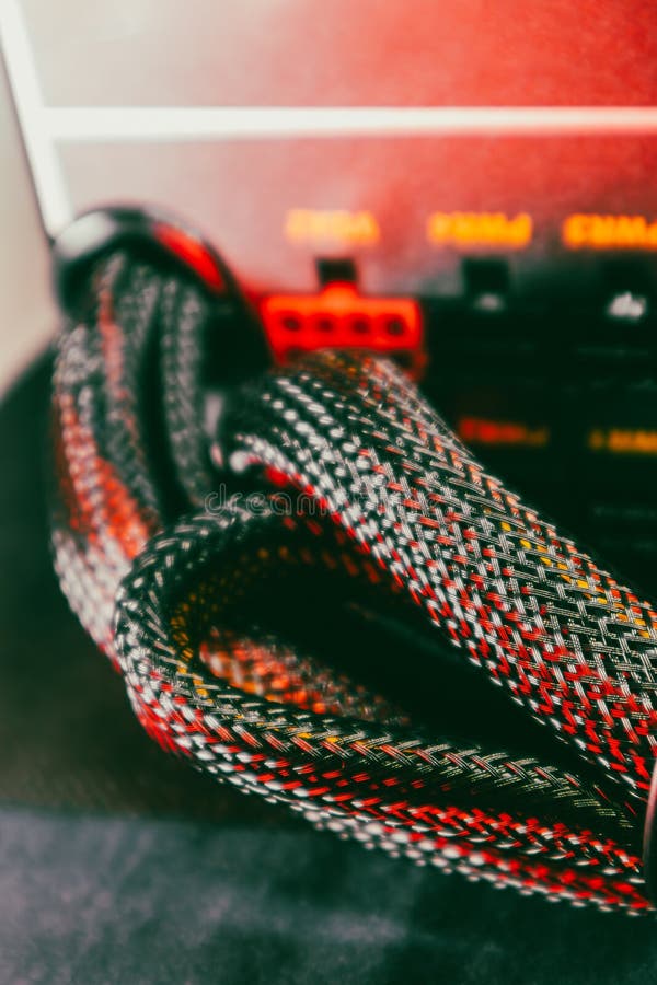 Wiring on Power Supply Unit of Desktop PC Close-up Stock Photo - Image ...