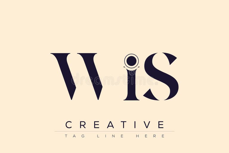 WIS Abstract Letter Logo Design Stock Vector - Illustration of vector ...