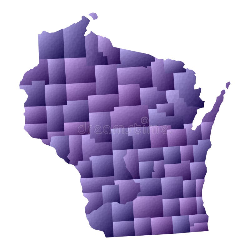 Wisconsin map. stock vector. Illustration of landmark - 145353457