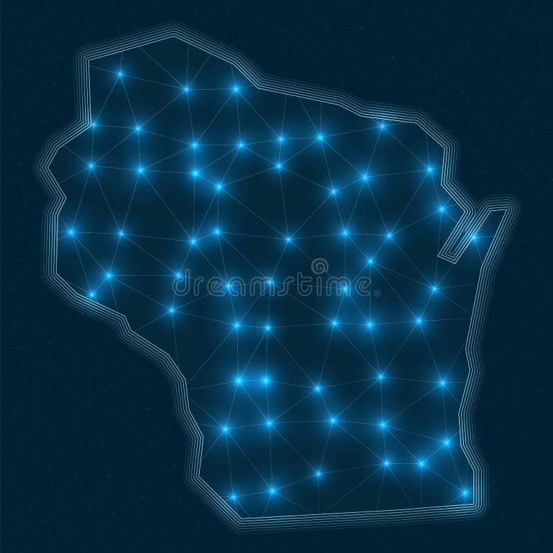 Wisconsin Network Map Stock Illustrations – 91 Wisconsin Network Map ...