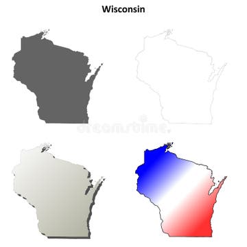 Wisconsin State Outline Vector Stock Illustrations – 1,134 Wisconsin ...