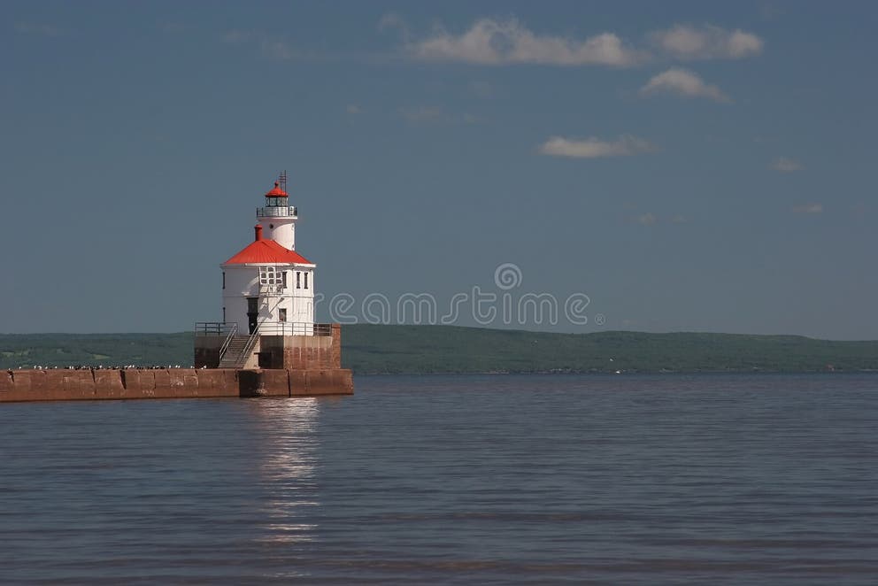 Wisconsin Point Lighthouse stock photo. Image of maritime - 8836220