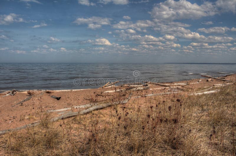 Wisconsin Point in Superior, Wisconsin is on the Shore of Lake S Stock ...