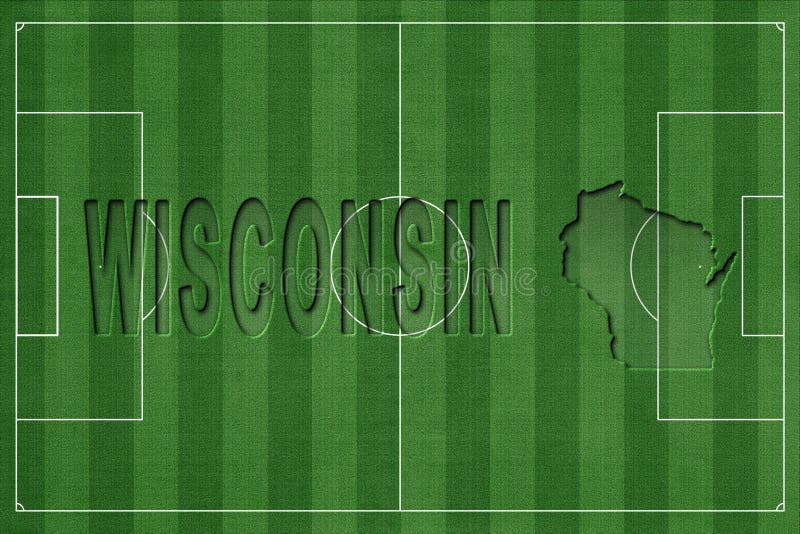 Wisconsin on Soccer Field, National Team Stock Illustration ...