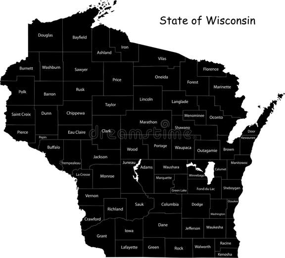 Wisconsin State Counties Stock Illustrations – 623 Wisconsin State ...