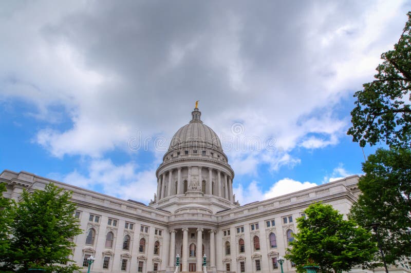 Wisconsin State Capitol Building Stock Photo - Image of power ...