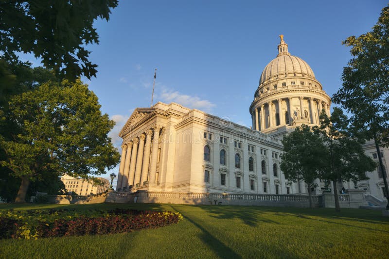 Madison, Wisconsin - State Capitol Stock Photo - Image of capitol ...