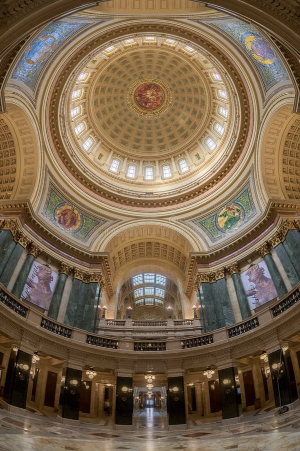 Wisconsin State Capitol Rotunda and Inner Dome Editorial Stock Photo ...