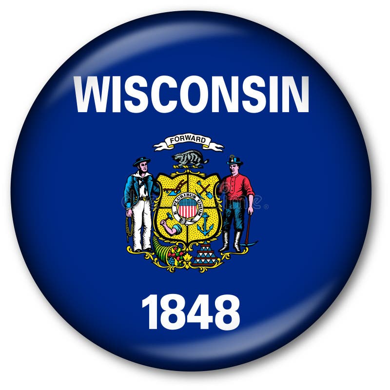 Wisconsin State Flag stock image. Image of madison, travel - 14742623