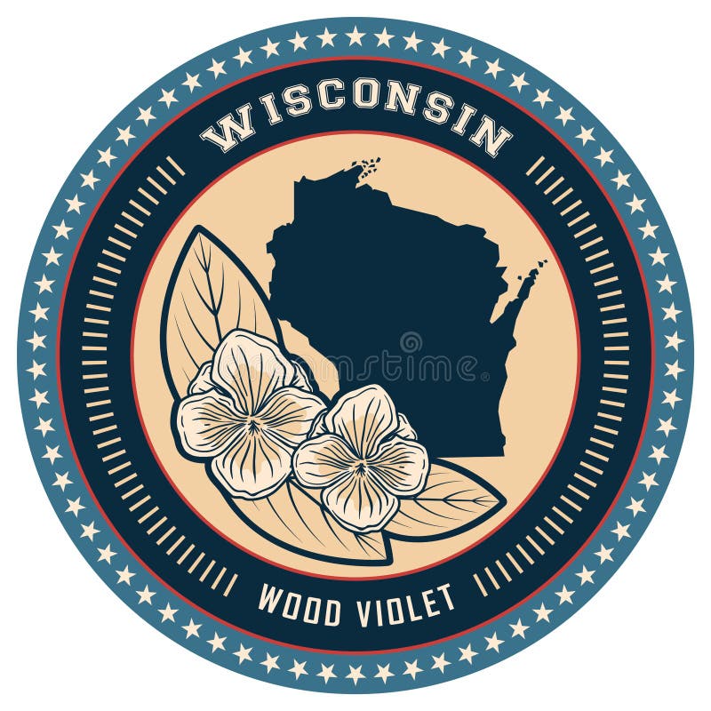 Wisconsin State Map. Vector Illustration Decorative Design Stock Image ...