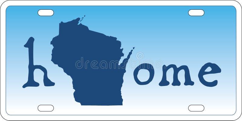 Wisconsin State License Plate Vector Stock Vector - Illustration of ...