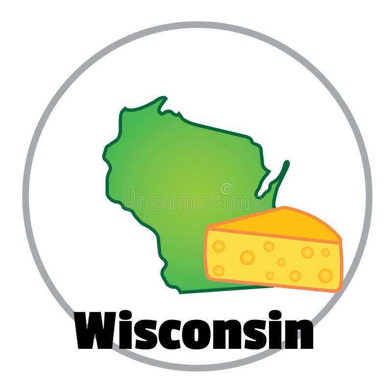 Wisconsin State Map. Vector Illustration Decorative Design Stock Vector ...
