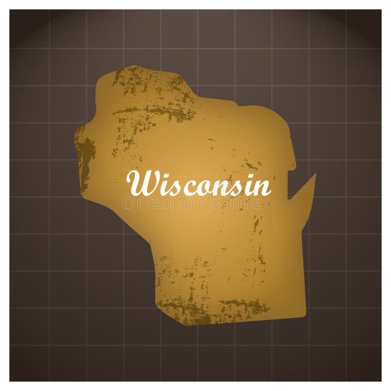 Wisconsin State Map. Vector Illustration Decorative Design Stock Vector ...
