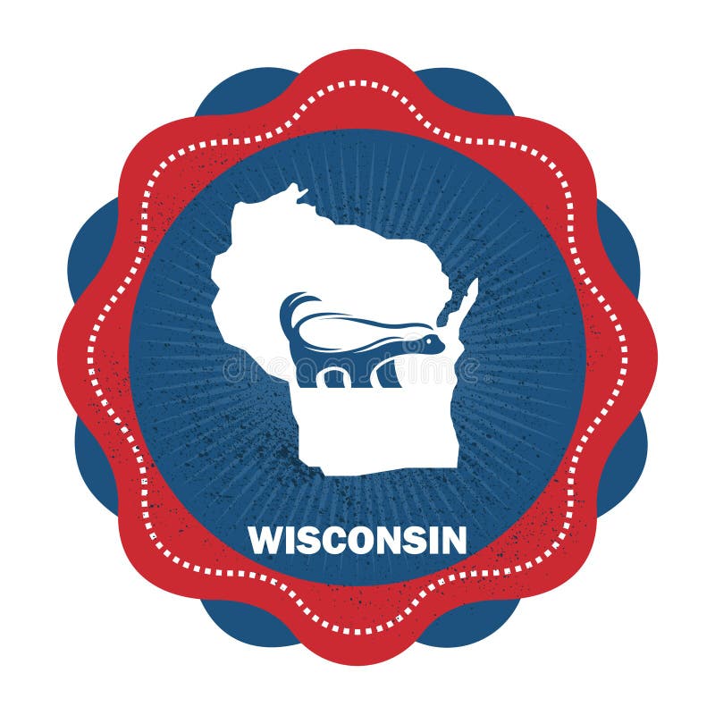 Wisconsin State Map. Vector Illustration Decorative Design Stock Vector ...