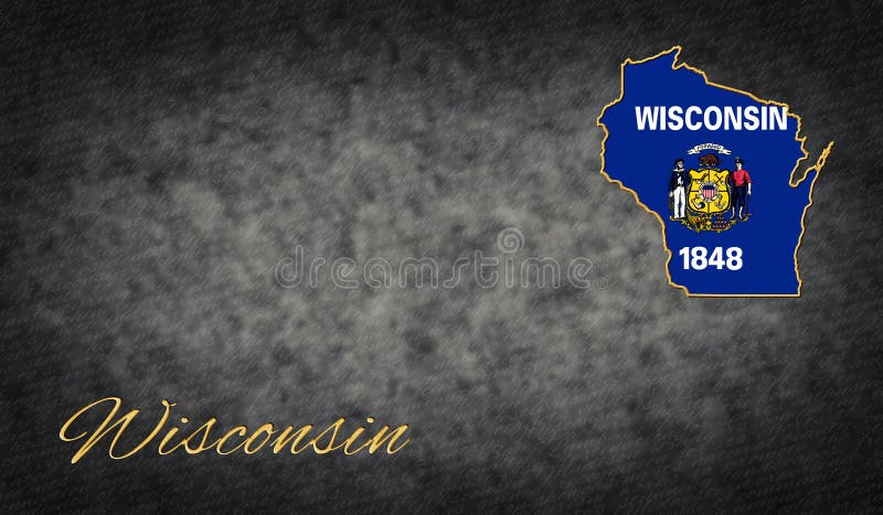 Wisconsin Symbols, Map of Wisconsin Stock Photo - Image of traditions ...