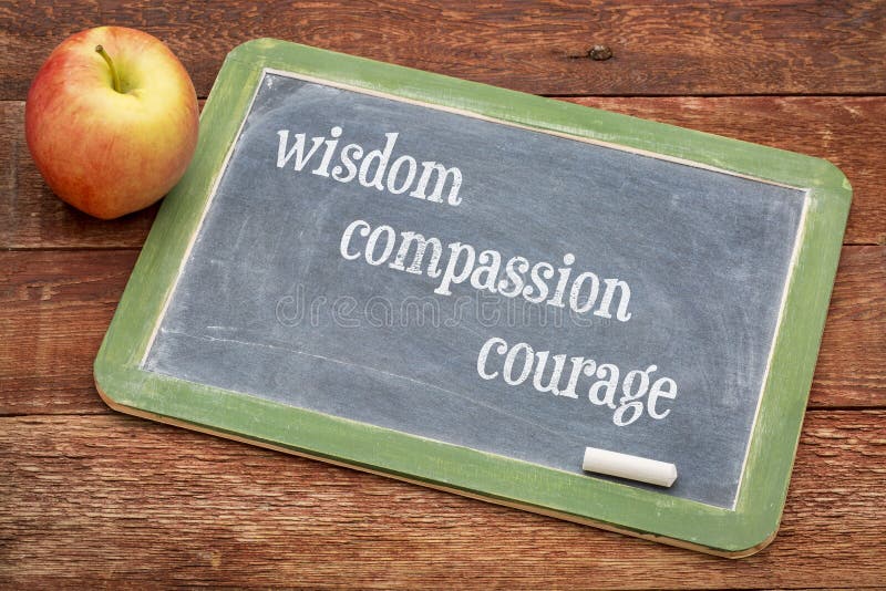 Wisdom, Compassion and Courage Stock Photo - Image of spiritual, apple ...