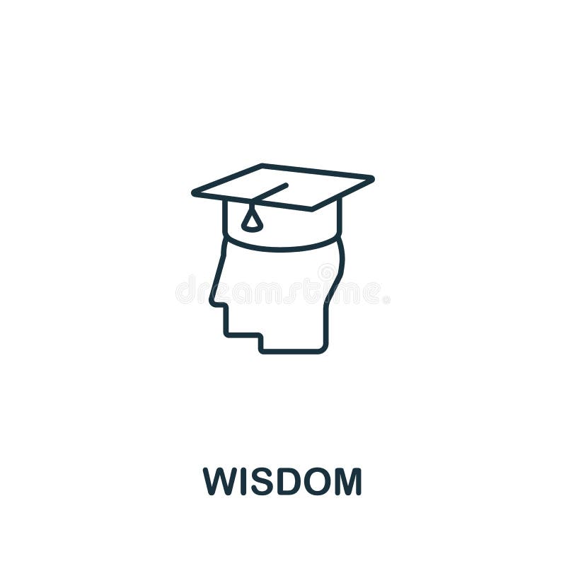 Wisdom Icon from Teamwork Collection. Simple Line Element Wisdom Symbol ...
