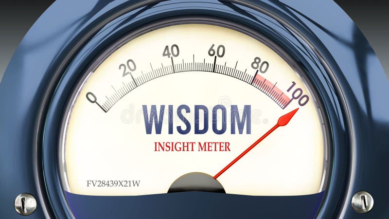 Wisdom and Insight Meter that is Hitting a Full Scale, Showing a Very ...