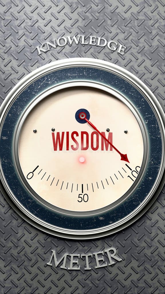Wisdom and Knowledge that is Hitting a Full Scale, Showing a Very High Level of Wisdom Stock ...