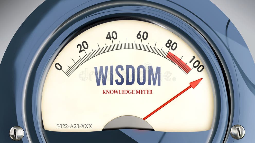 Wisdom and Knowledge Meter that is Hitting a Full Scale, Showing a Very ...