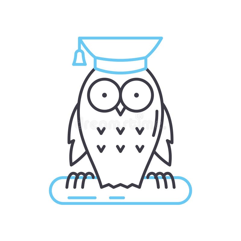 Wisdom Line Icon, Outline Symbol, Vector Illustration, Concept Sign ...