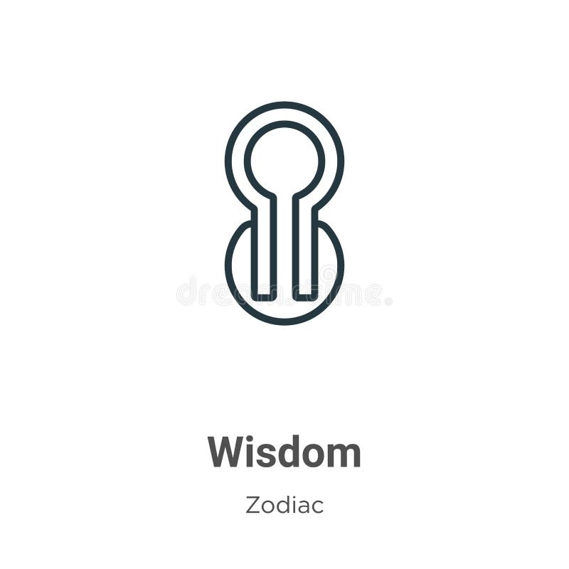 Wisdom Outline Vector Icon. Thin Line Black Wisdom Icon, Flat Vector ...