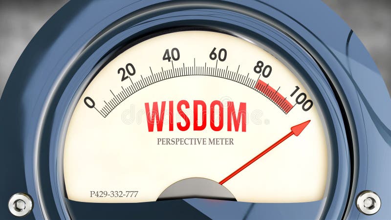 Wisdom and Perspective Meter that is Hitting a Full Scale, Showing a ...