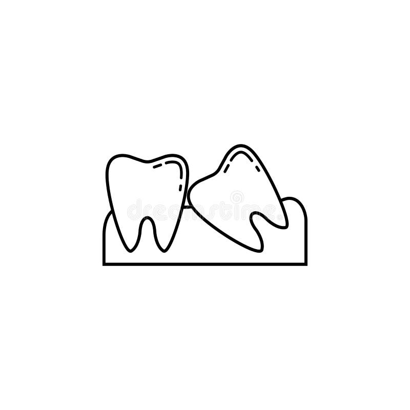 Wisdom Teeth Color Line Icon, Dental and Stomatolgy, Impacted Tooth ...