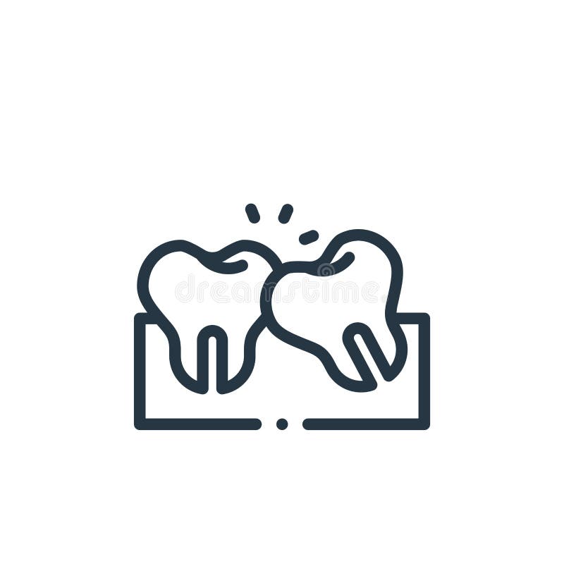 Wisdom Tooth Icon Vector from Dentist Concept. Thin Line Illustration ...