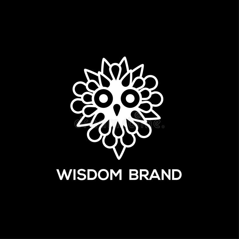 Vector Wisdom Owl Logo Design Stock Vector - Illustration of background ...