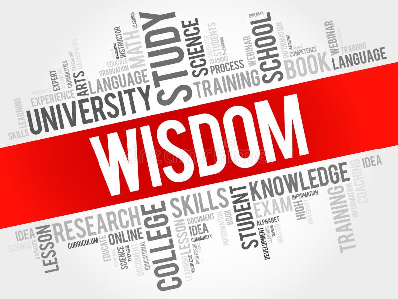 Wisdom word cloud collage stock photo. Image of education - 197888234