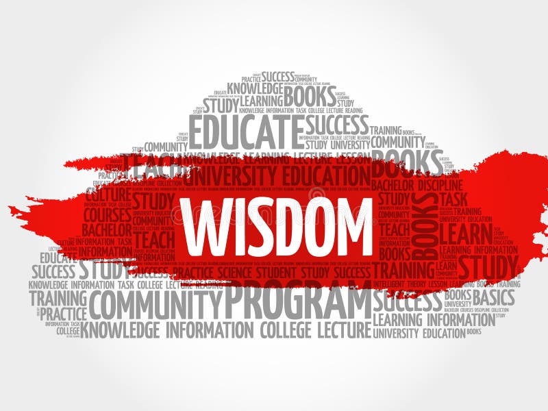 Wisdom word cloud stock illustration. Illustration of school - 205712649
