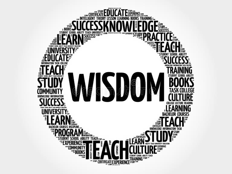 Wisdom word cloud stock illustration. Illustration of human - 205982830