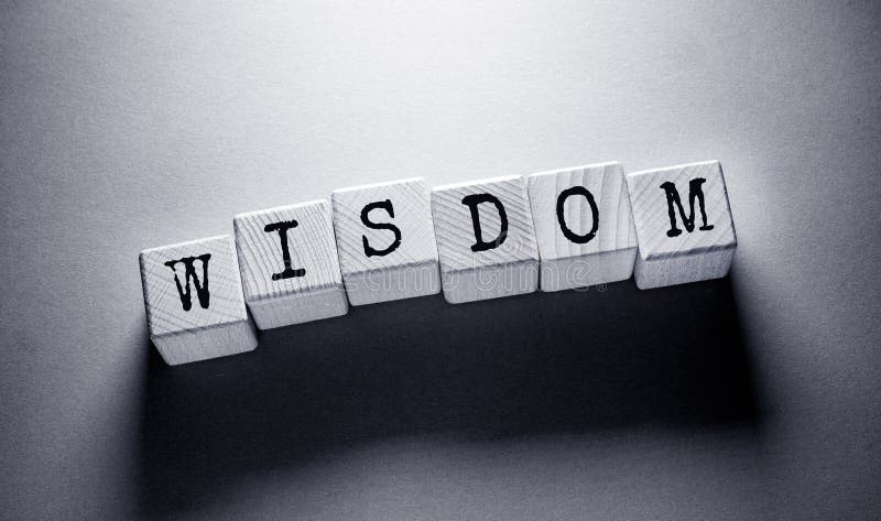 Wisdom Word With Wooden Cubes Stock Photo - Image of alphabet ...