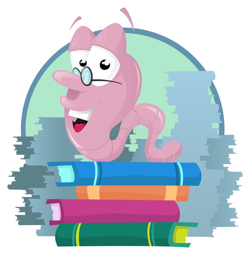 Bookworm stock vector. Illustration of dictionary, literature - 10678145